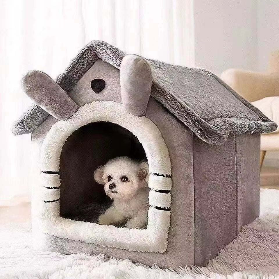 All Season Dog House Style Bed – Warm Washable Pet Bed for Small Dogs ...